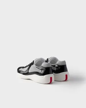 Prada Patent Leather And Technical Fabric America's Cup Sneakers