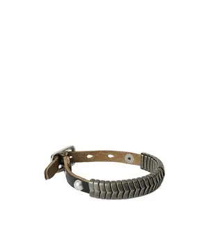 Our Legacy Thorns Buckle Leather Bracelet - Black