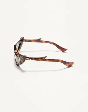 Valentino Garavani Cat Eye Acetate Sunglasses - Havana/green