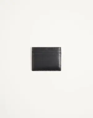 Valentino Garavani Flutterby Cardholder In Shiny Nappa Leather With Butterfly Embroidery