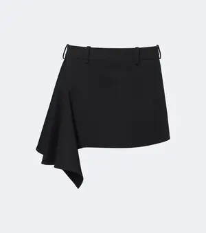 Givenchy Draped Wool Miniskirt