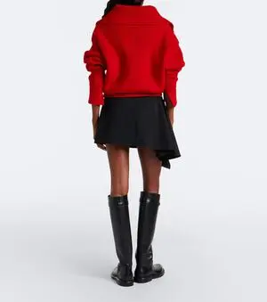 Givenchy Draped Wool Miniskirt