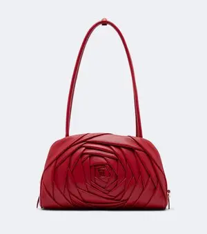 ROGER VIVIER Roseline Leather Shoulder Bag - Red