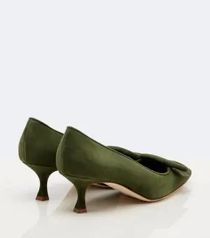 Manolo Blahnik Maysale Suede Pumps