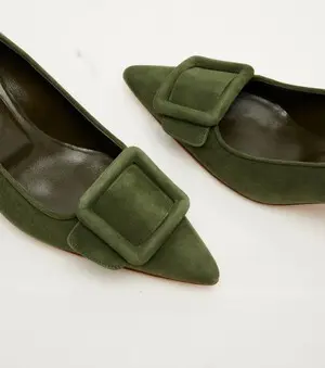 Manolo Blahnik Maysale Suede Pumps