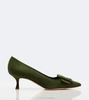 Manolo Blahnik Maysale Suede Pumps