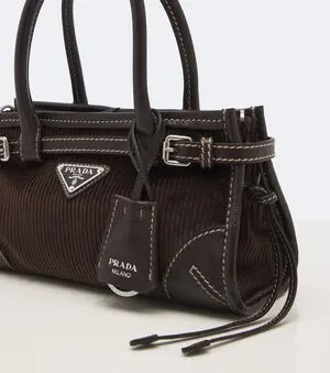 Prada Bonnie Small Corduroy Top-handle Bag