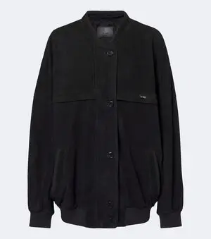 Prada Oversized Suede Bomber Jacket