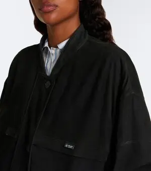 Prada Oversized Suede Bomber Jacket
