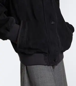 Prada Oversized Suede Bomber Jacket