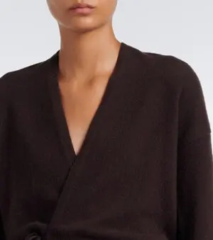 Extreme Cashmere N°516 Ella Cashmere-blend Wrap Cardigan - Brown