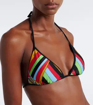 Emilio Pucci Iride Triangle Bikini Top