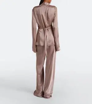 Rick Owens Bias Satin Wide-leg Pants