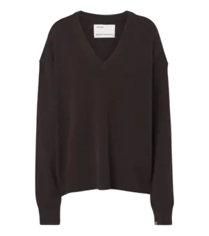 Extreme Cashmere N°457 Jack V-neck Cashmere-blend Sweater - Brown