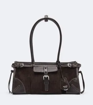 Prada Bonnie Medium Corduroy Shoulder Bag
