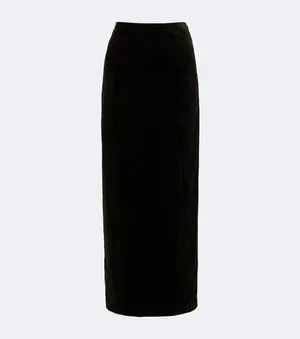 JIL SANDER Cotton Velvet Maxi Skirt