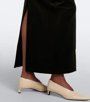 JIL SANDER Cotton Velvet Maxi Skirt