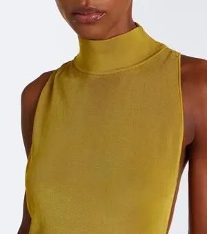 DE LA VALI Belted Embellished Maxi Dress