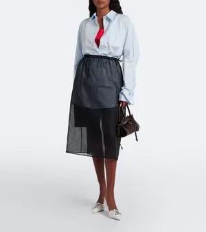 Prada Silk Taffeta Bermuda Shorts