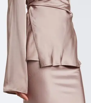 Rick Owens Laura Draped Satin Top