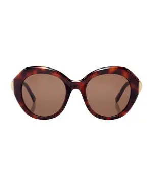 Loewe Coil Round Frame Sunglasses - Brown