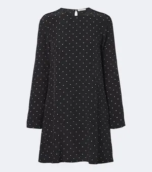 Asceno Larissa Polka-dot Silk Minidress