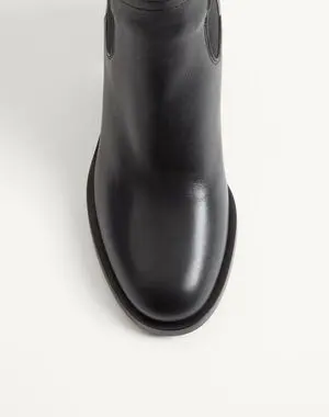 Valentino Garavani Vlogo Embossed Calfskin Ankle Boot 75mm