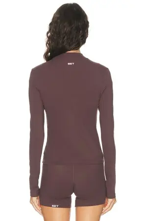 SET ACTIVE Sporty Warm Up Jacket - Cacao