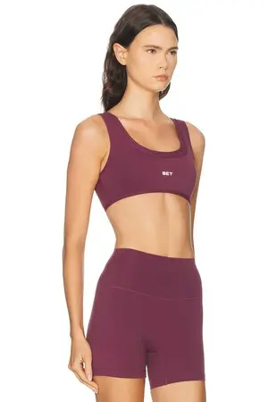 SET ACTIVE Breathe Layer Scoop Bra - Mulberry