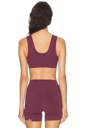 SET ACTIVE Aeraline Breathe Layer Scoop Bra In Purple - Mulberry