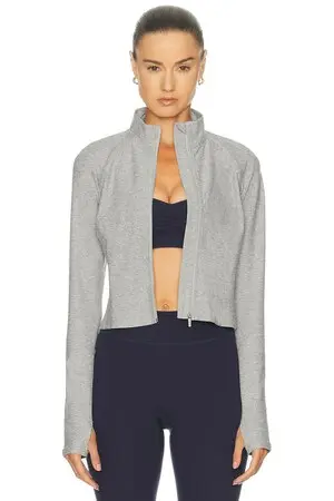 Beyond Yoga Spacedye High Definition Zip-up Jacket - Silver Mist
