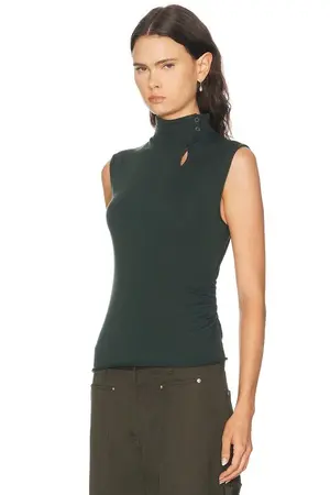Helmut Lang Button Sleeveless Top