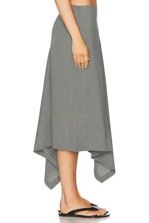 ST. AGNI Wool Asymmetric Skirt