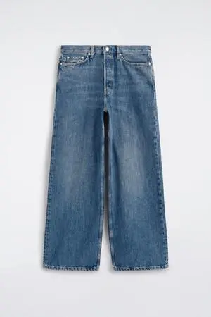 Cos Fold Loose-fit Wide-leg Jeans - Blue