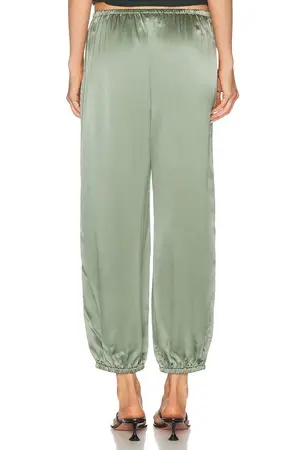 Donni. Silk Balloon Pant - Dill