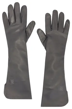 BY MALENE BIRGER Gemilo Leather Gloves - Brushed Grey