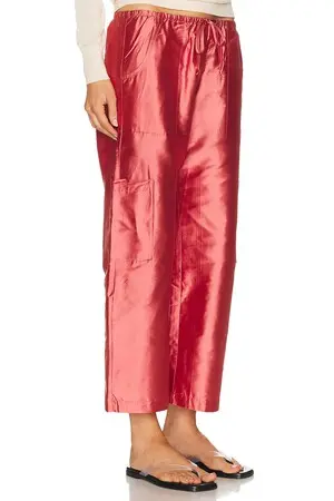 Donni. The Taffeta Drawstring Cargo Pant