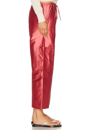 Donni. The Taffeta Drawstring Cargo Pant