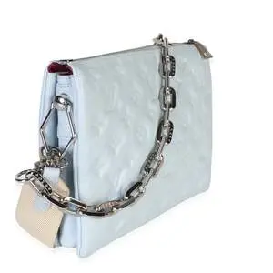 LOUIS VUITTON Light Monogram Embossed Lambskin Coussin Pm