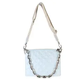 LOUIS VUITTON Light Monogram Embossed Lambskin Coussin Pm