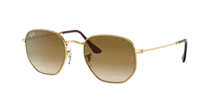 Ray-ban Sunglass Hexagonal Light Brown Gradient