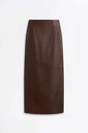 Scanlan Theodore Leather Pencil Skirt