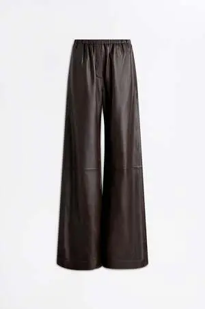 Scanlan Theodore Leather Soft Waist Trouser - Cafe