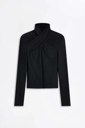 Scanlan Theodore Mesh Turban Twist Top - Black