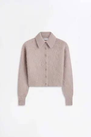 Scanlan Theodore Brushed Mohair Shirt Cardigan - Mink