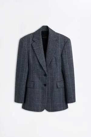 Scanlan Theodore Italian Plaid Tailored Jacket - Navy