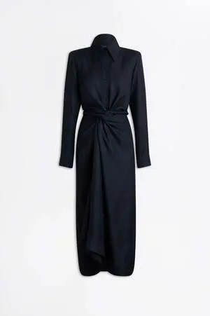 Scanlan Theodore Silk Chain Jacquard Turban Dress