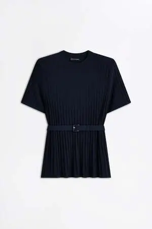 Scanlan Theodore Pleat Rib Shoulder Pad Top