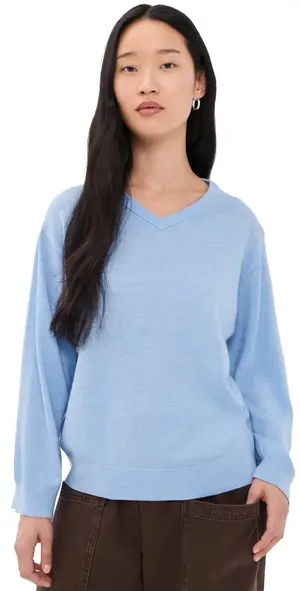 Secular V Neck Long Sleeve Sweater