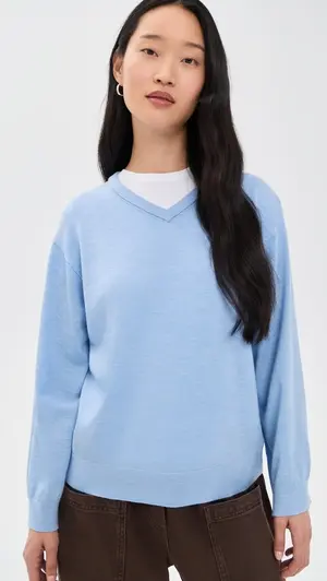 Secular V Neck Long Sleeve Sweater